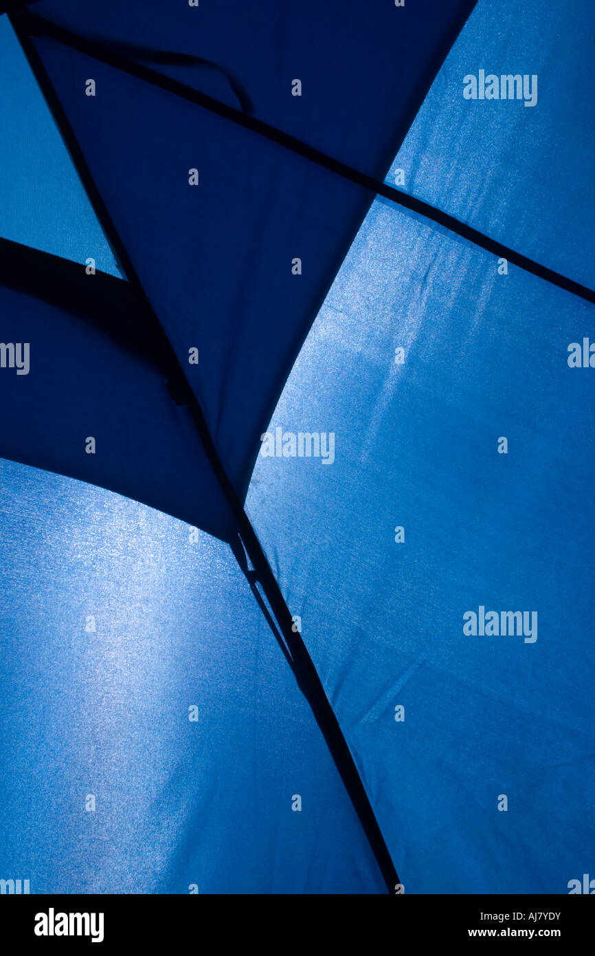 tent camping blue inside detail Stock Photo - Alamy