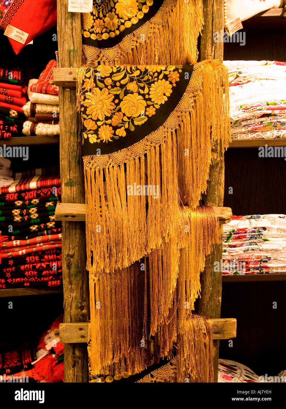 Shawls, Crafts, Budapest, Hungary Stock Photo - Alamy