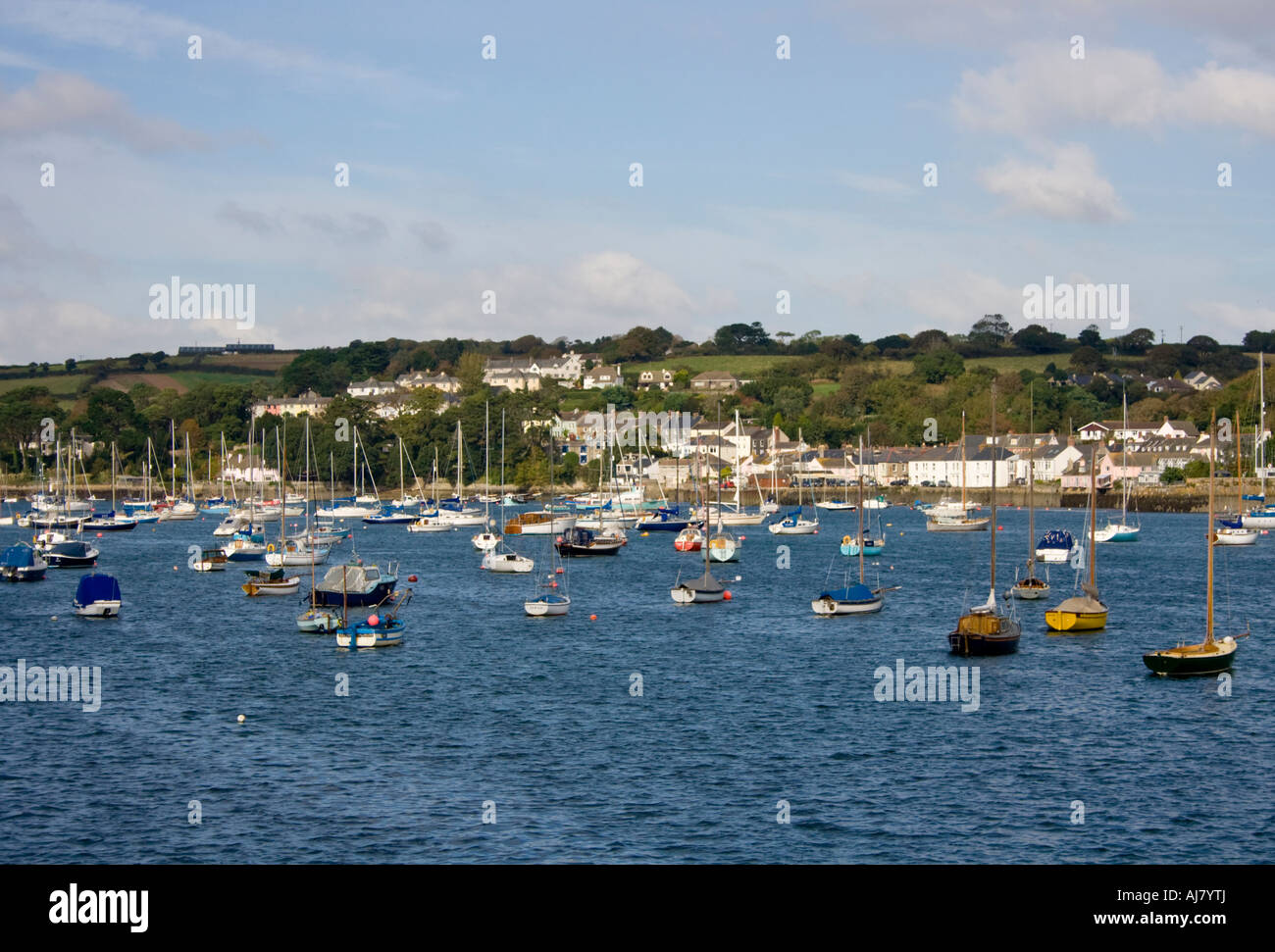 The view from the Prince Of Wales Pier Falmouth across to Flushing ...