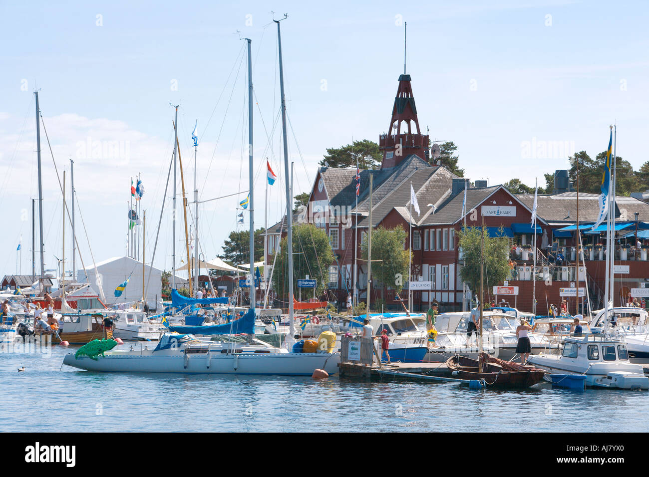 SWEDEN STOCKHOLM ARCHIPELAGO SANDHAMN HARBOUR Stock Photo - Alamy