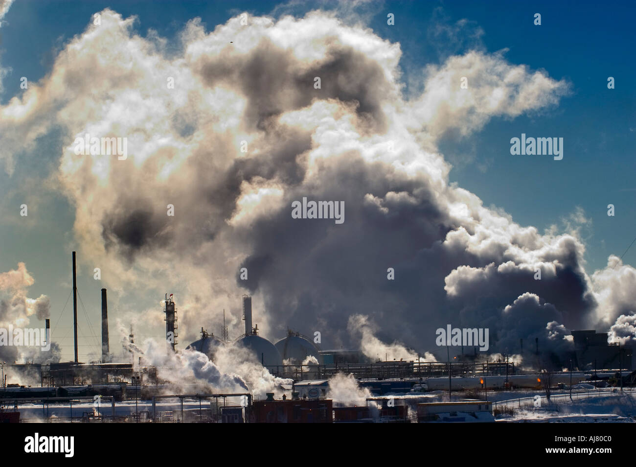 Serious air pollution from the chemical valley in sarnia ontario canada ...