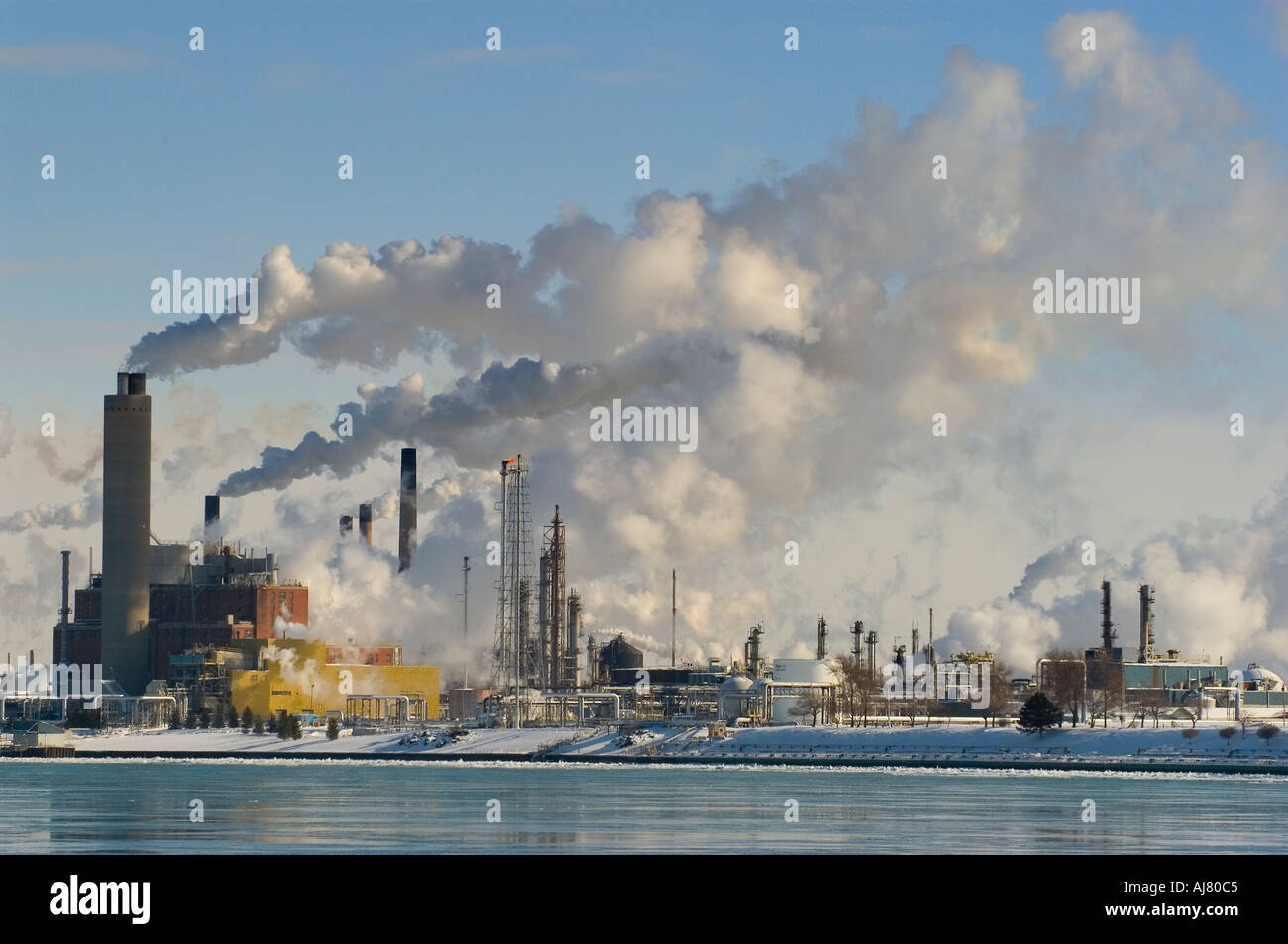 Serious air pollution from the chemical valley in sarnia ontario canada ...