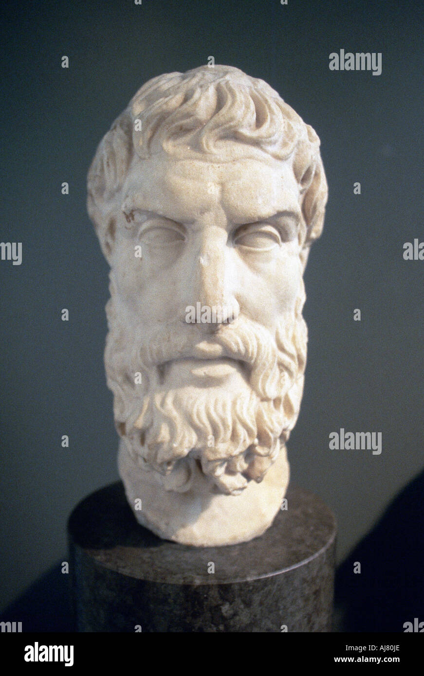 Epicurus, Ancient Greek philosopher. Artist: Unknown Stock Photo - Alamy
