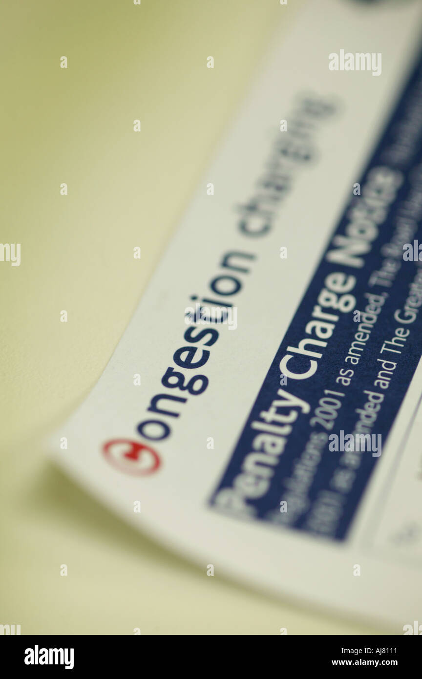 Congestion charge penalty notice Stock Photo - Alamy