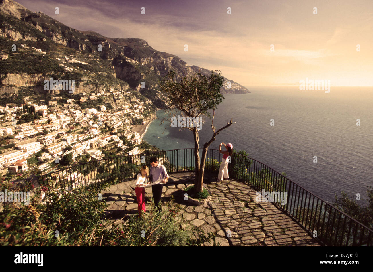 View over positano costiera amalfitana hi-res stock photography and ...