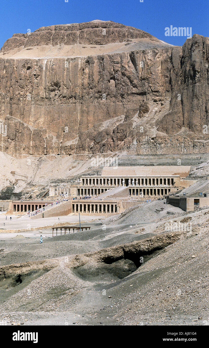 Mortuary temple of Queen Hatshepsut, Dayr al-Bahri, Egypt, c1457 BC. Artist: Unknown Stock Photo ...