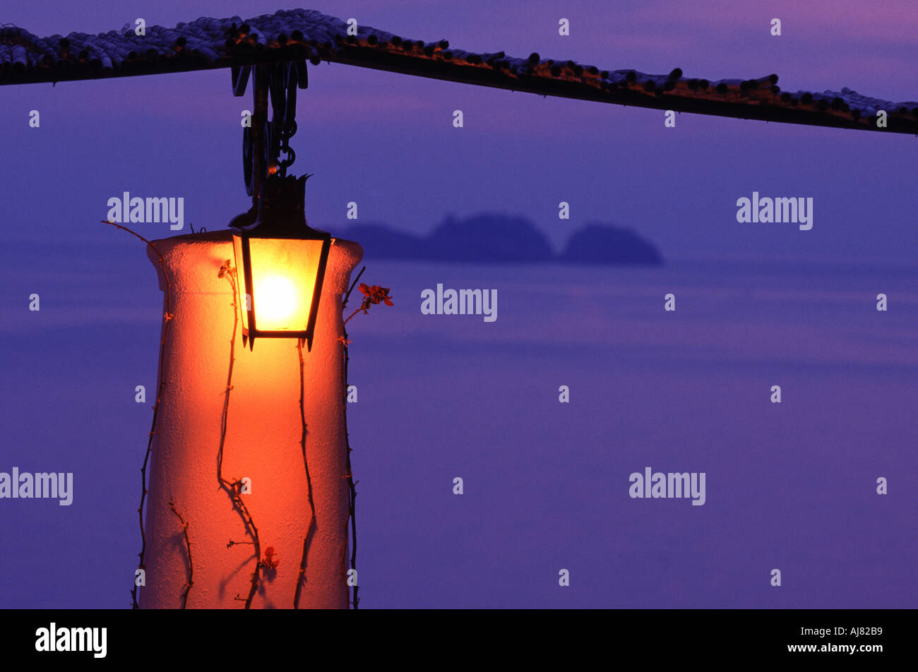 Positano Amalfi coast Italy Li Galli islands Stock Photo - Alamy