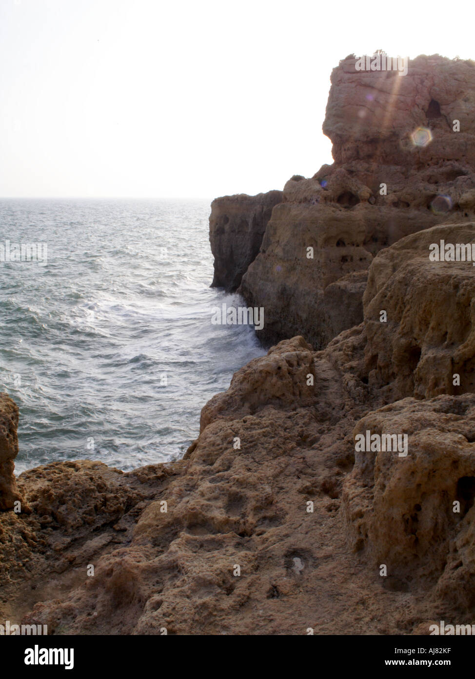 sunset on the cliffs in the Algarve, Portugal Stock Photo - Alamy