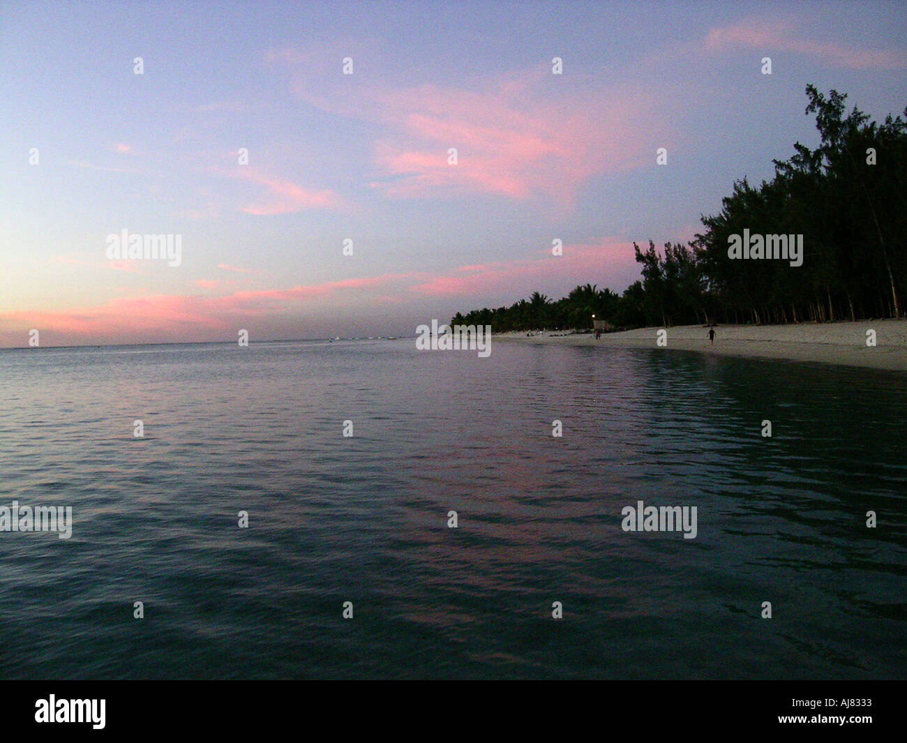 Mauritian sunset, beach Stock Photo - Alamy