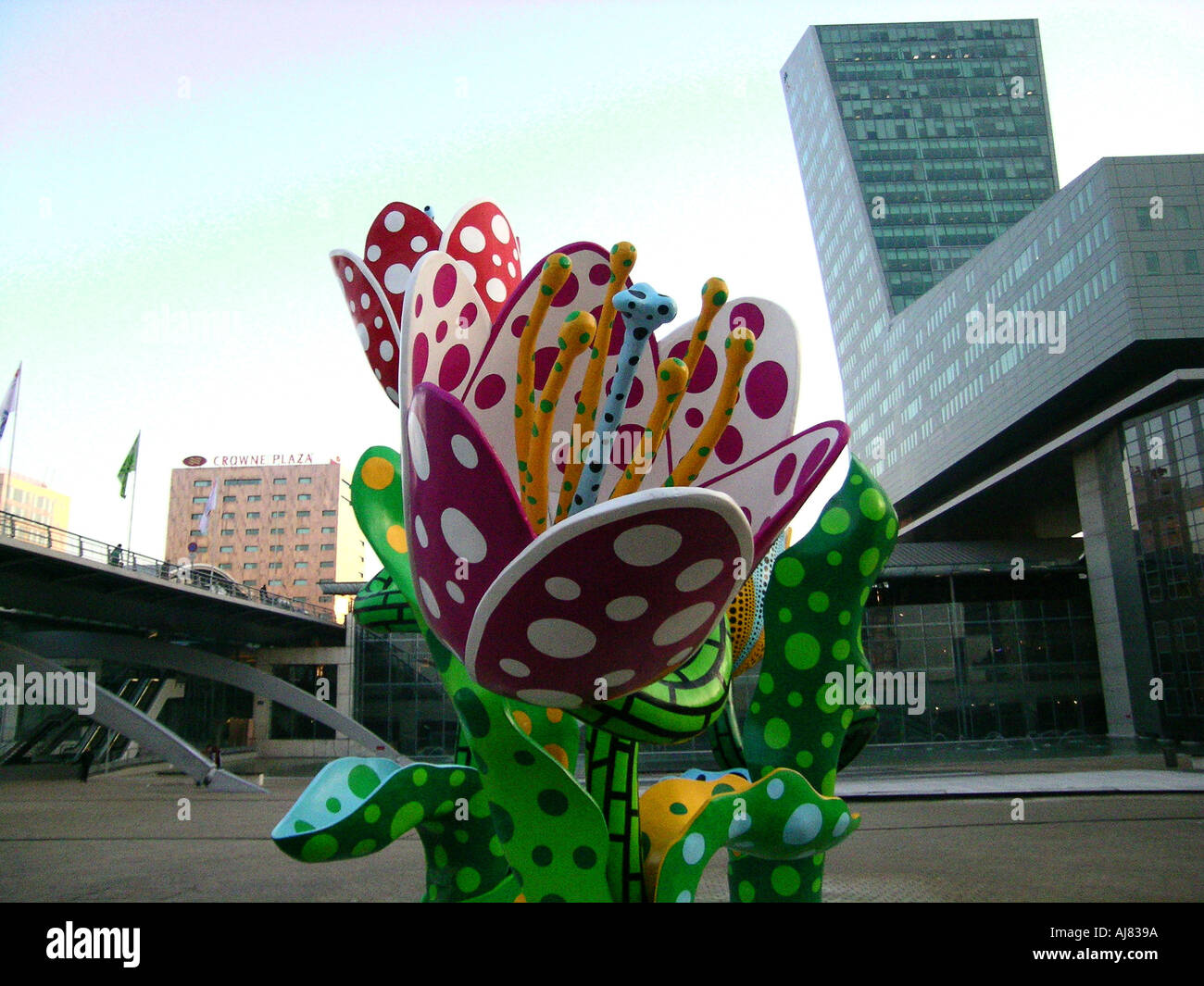 Lille City of Culture, statue in modern urban landscape, 2004 Stock ...