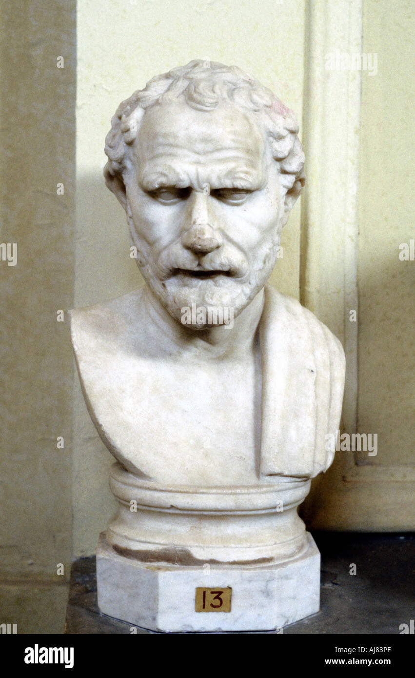 Demosthenes, Athenian orator and statesman. Artist: Unknown Stock Photo ...