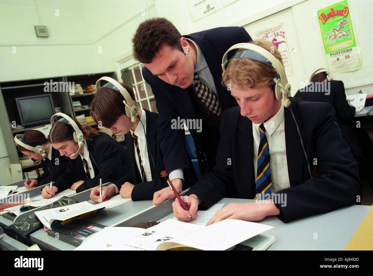 School language lab hi-res stock photography and images - Alamy