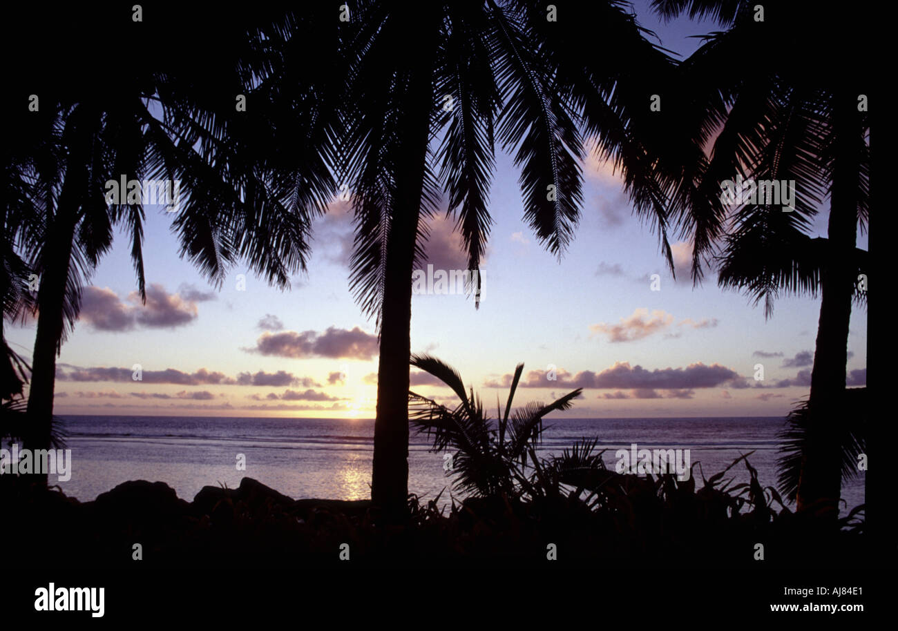 Cook Island Sunset Stock Photo - Alamy