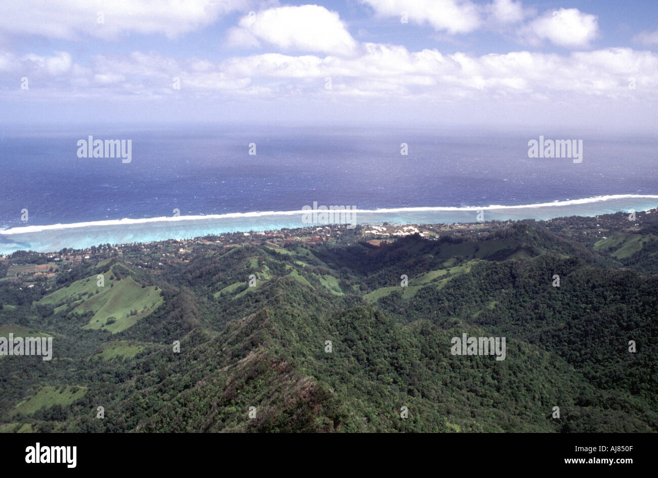 View from Te Kou Summit Trek Rarotonga Cook Islands Stock Photo - Alamy