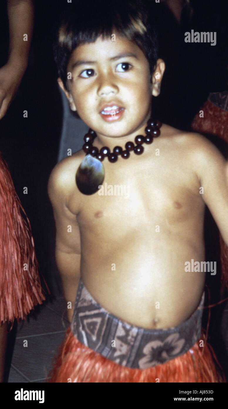 Young Boy, Cook Islands Stock Photo - Alamy