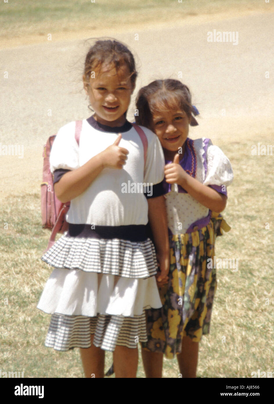 School girls Cook Islands Stock Photo - Alamy