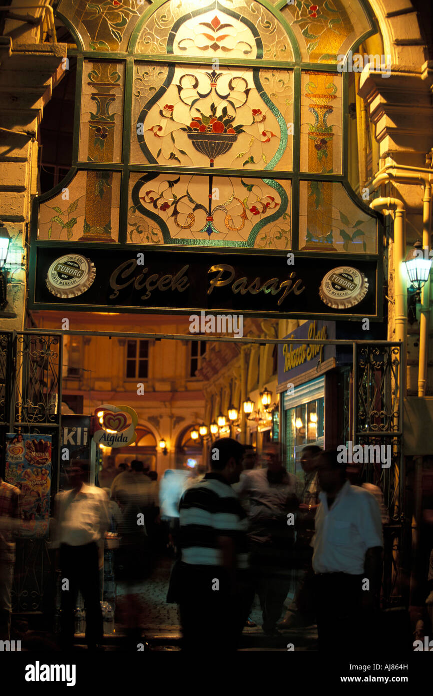 People entering Cicek Passage Beyoglu Istanbul Istanbul Turkey Stock ...