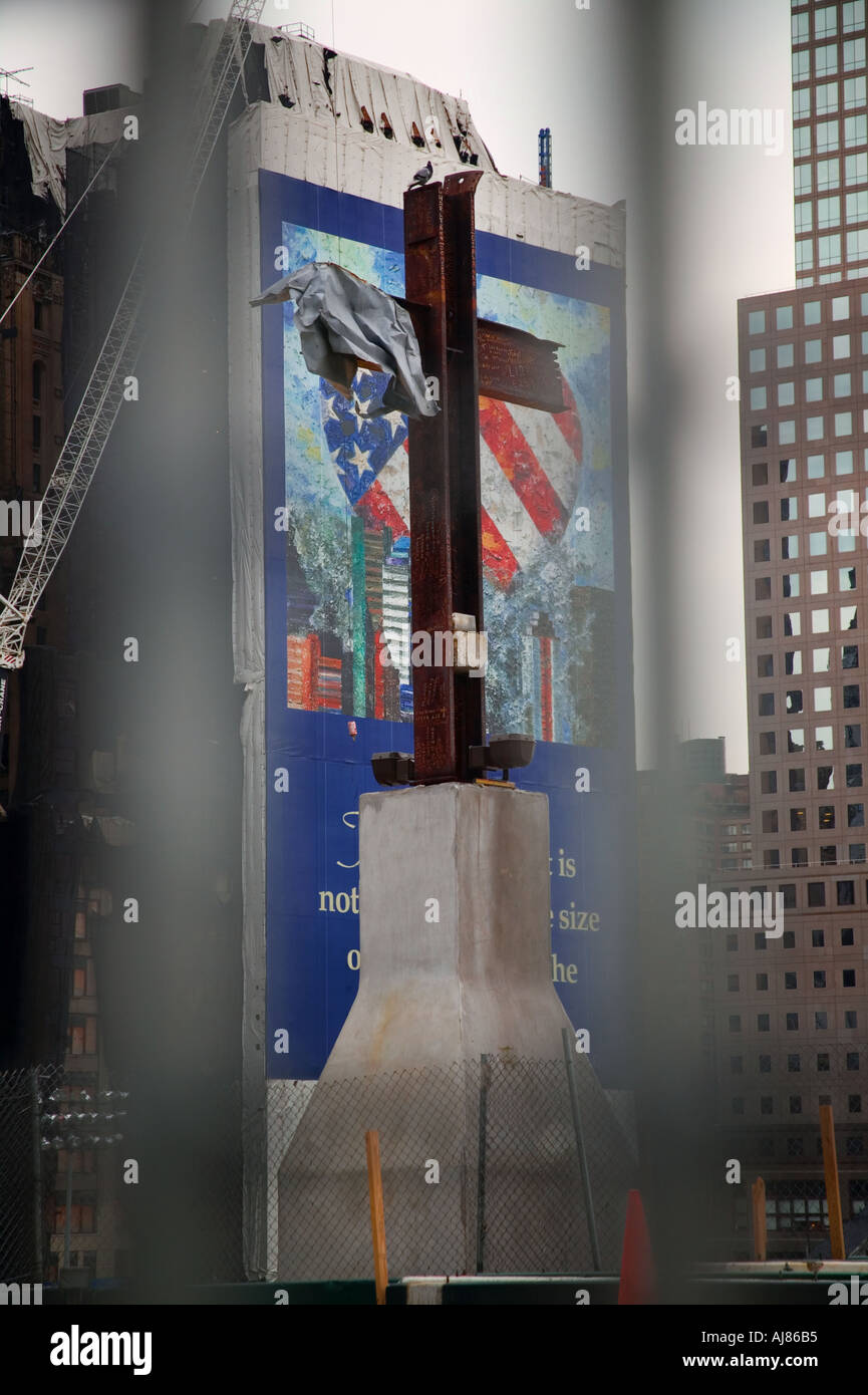 Cross formed from Steel girder remnants from the September 11 2001 ...