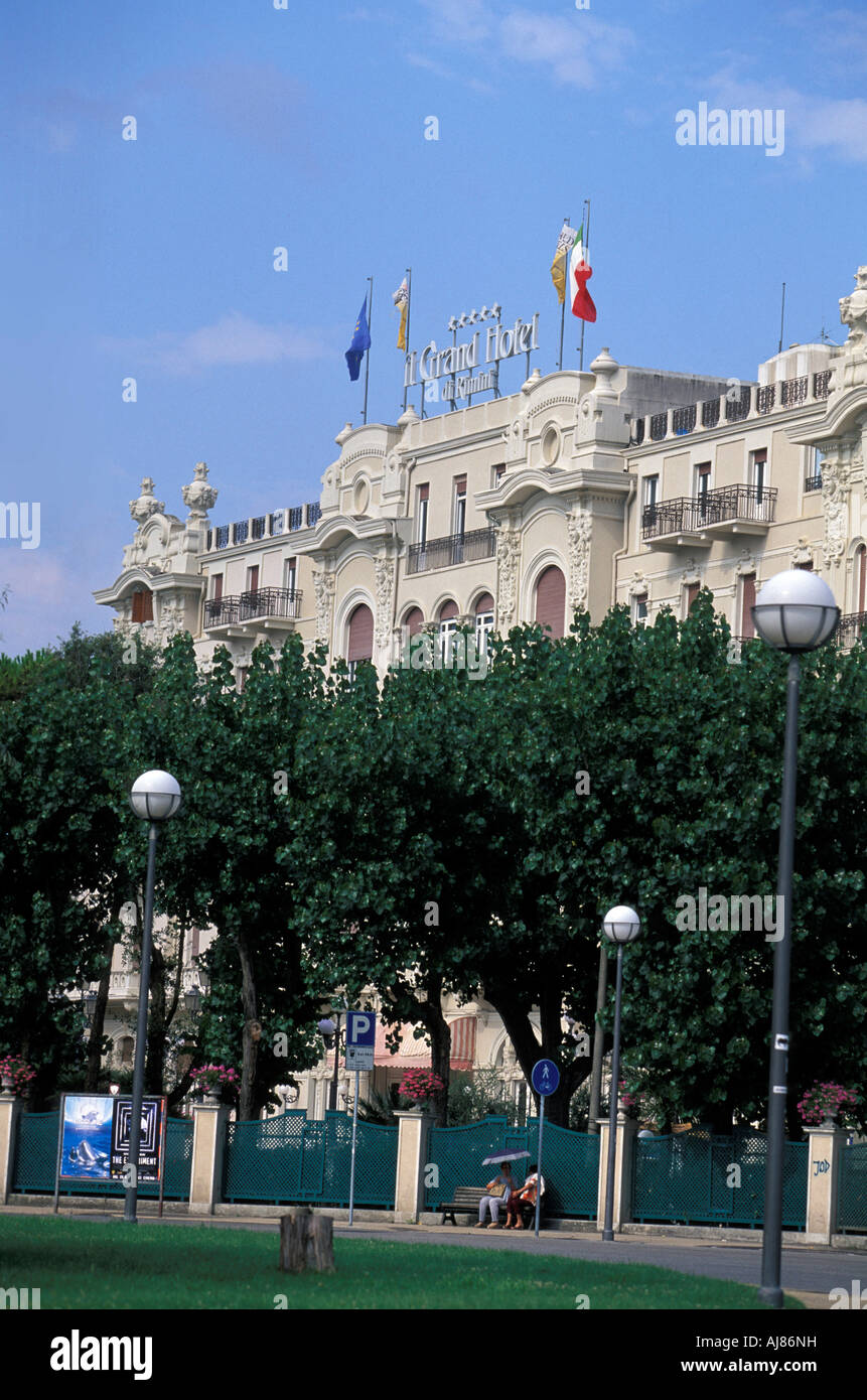 Grand Hotel Rimini Adriatic Sea Emilia Romagna Italy Stock Photo - Alamy