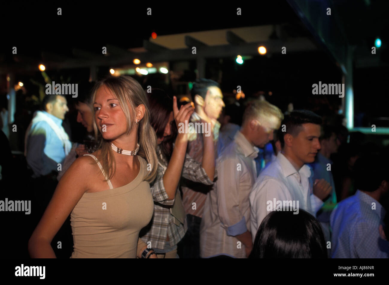 Young women dancing in Prince Nightclub Riccione Adriatic Sea Emilia ...