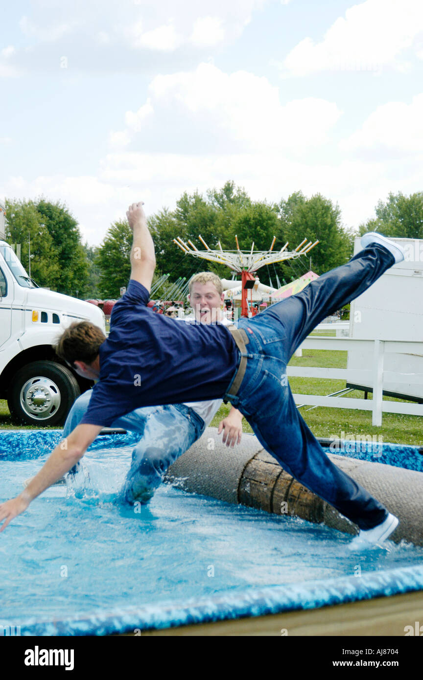 Log Rolling Contest Stock Photo - Alamy