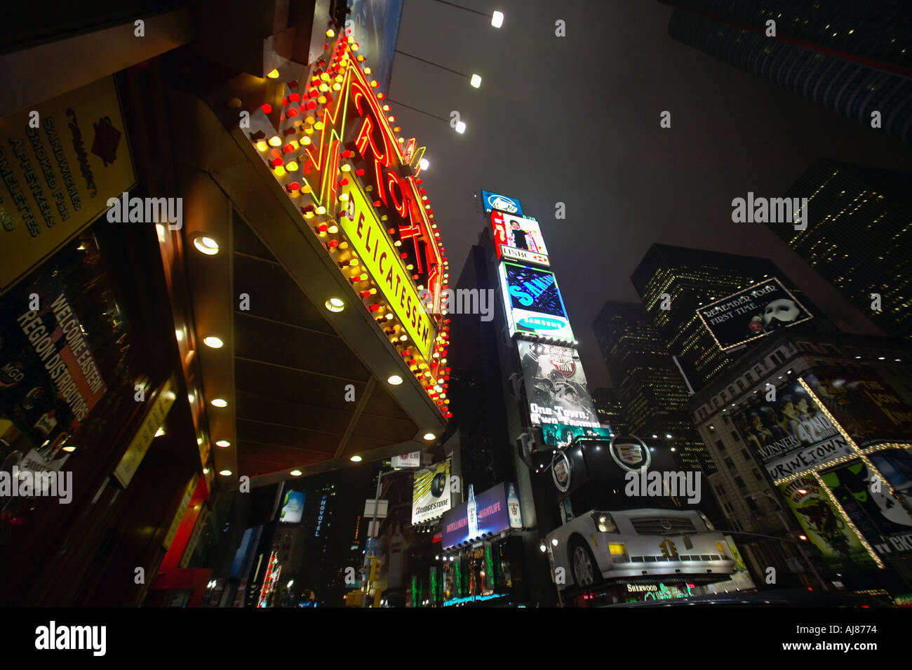 Roxy delicatessen in Times Square New York NY Stock Photo - Alamy