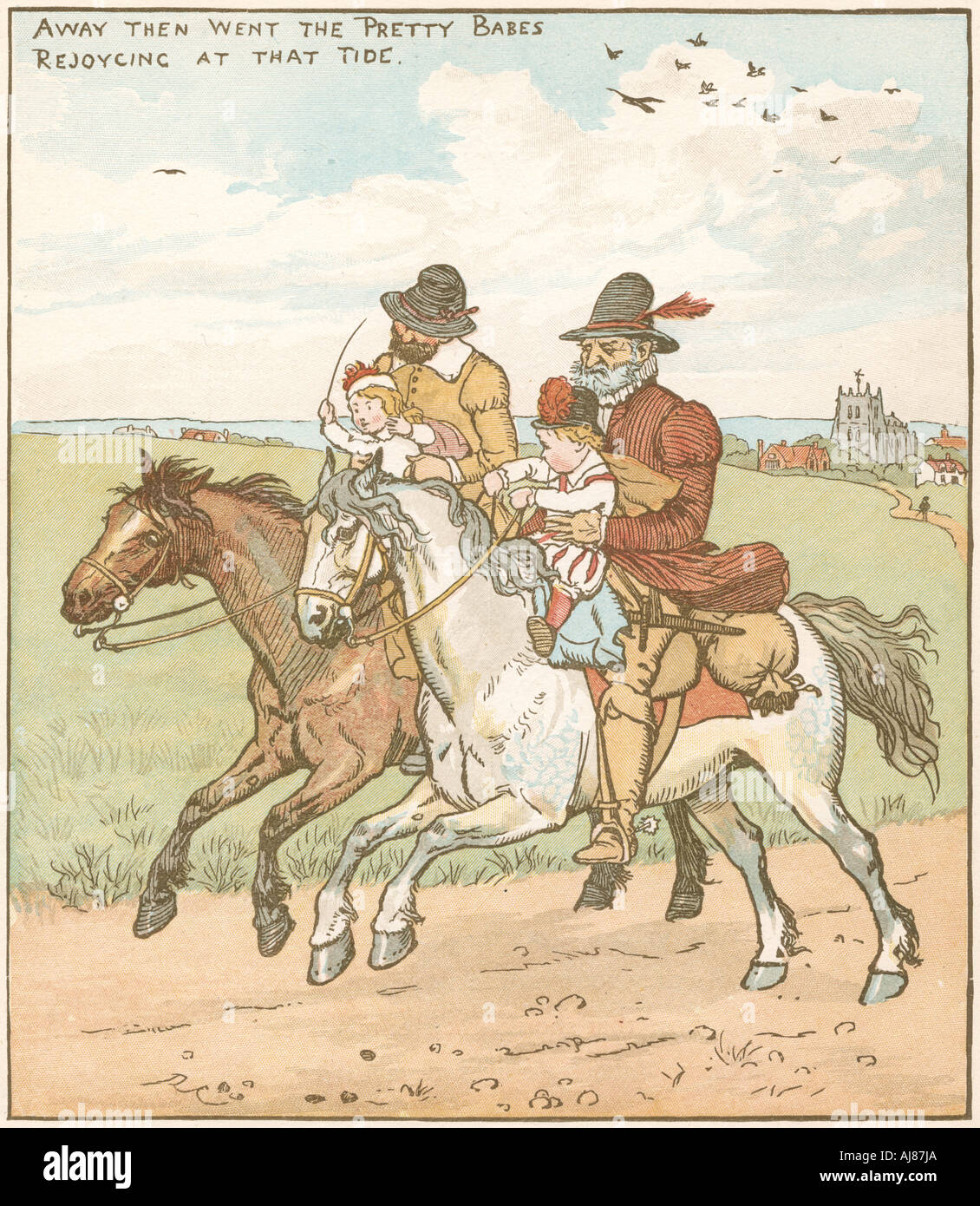 Scene from The Babes in the Wood, 1878. Artist: Randolph Caldecott ...