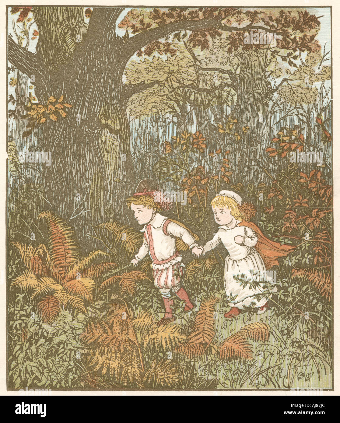 Scene from The Babes (Children) in the Wood, 1878. Artist: Randolph ...