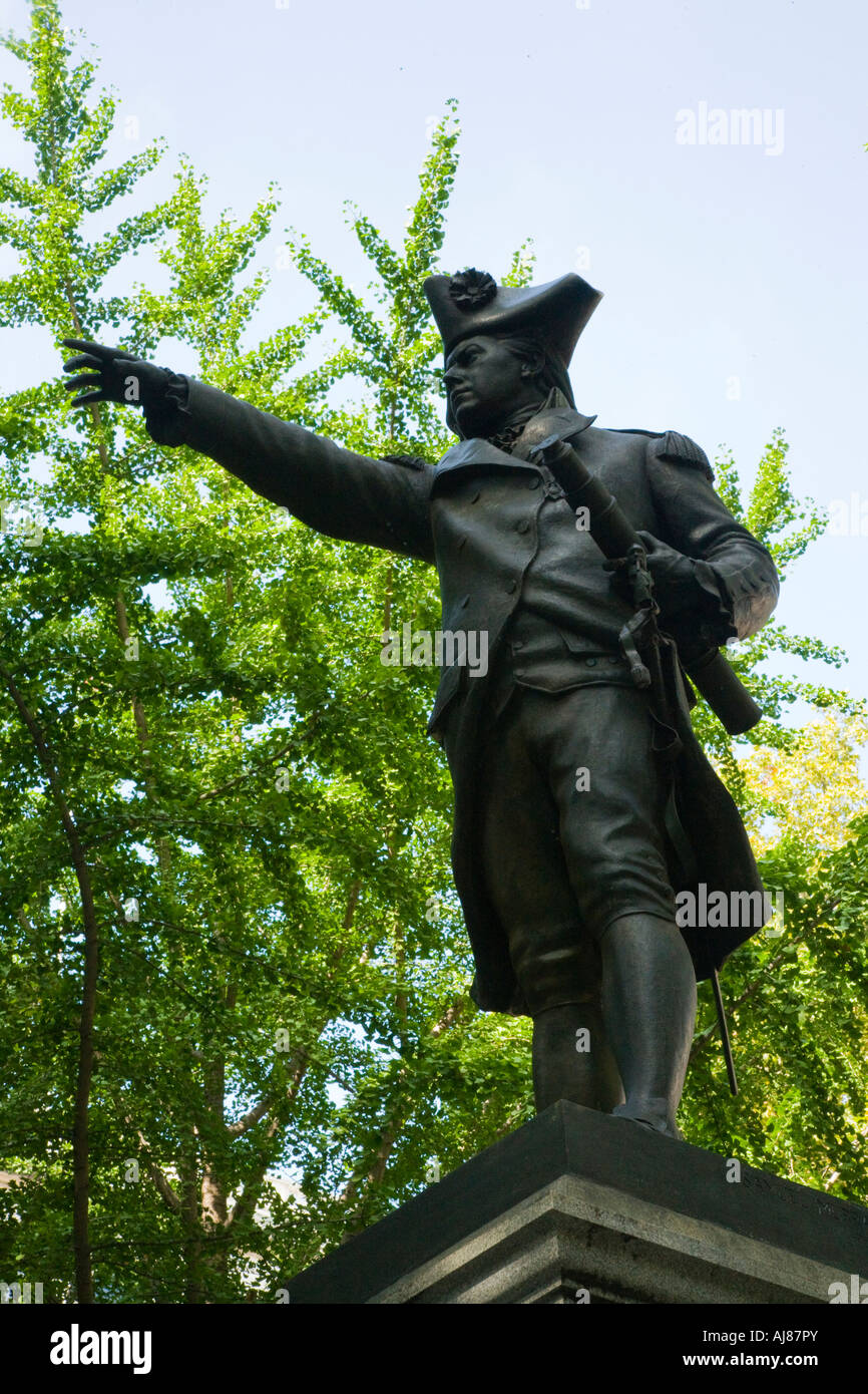 Statue of Commodore John Barry father of the United States Navy Stock ...
