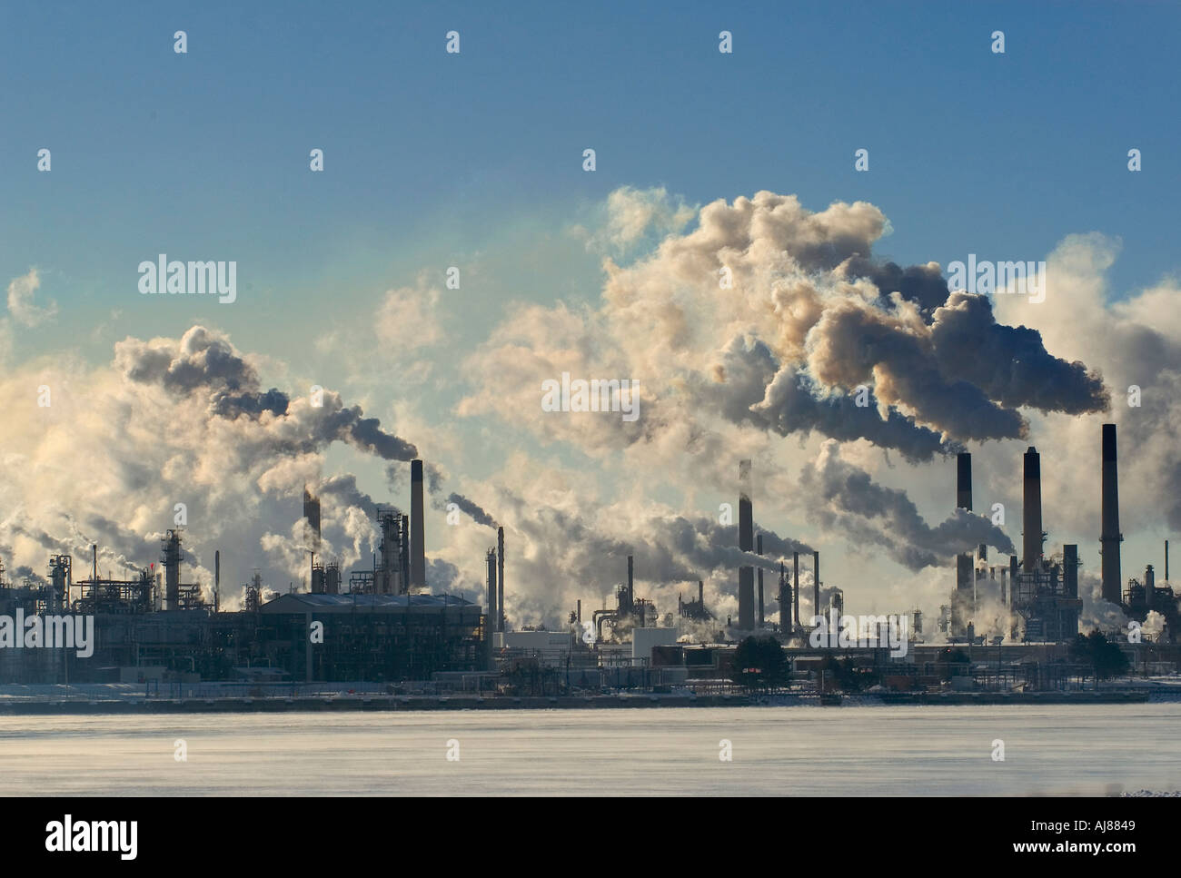 Serious air pollution from the chemical valley in sarnia ontario canada ...