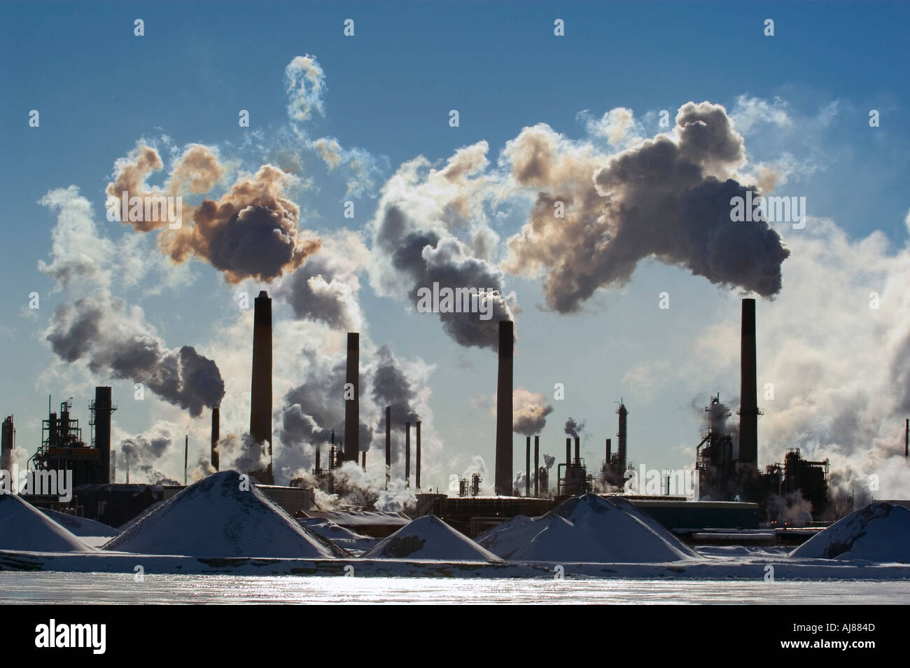 Serious air pollution from the chemical valley in sarnia ontario canada ...