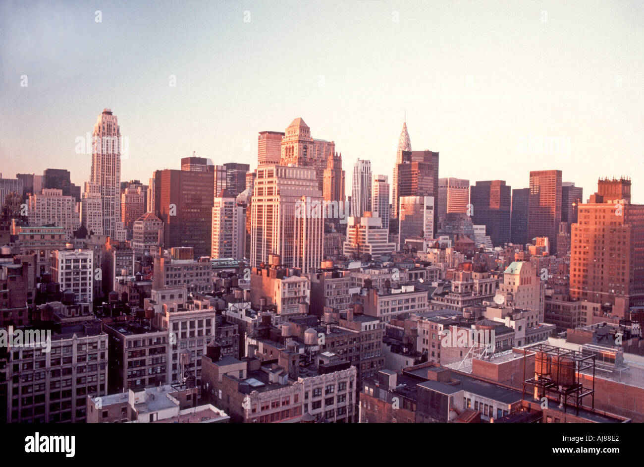 Buildings, New York, NY, Overview, Aerial of Skyline Midtown Manhattan ...