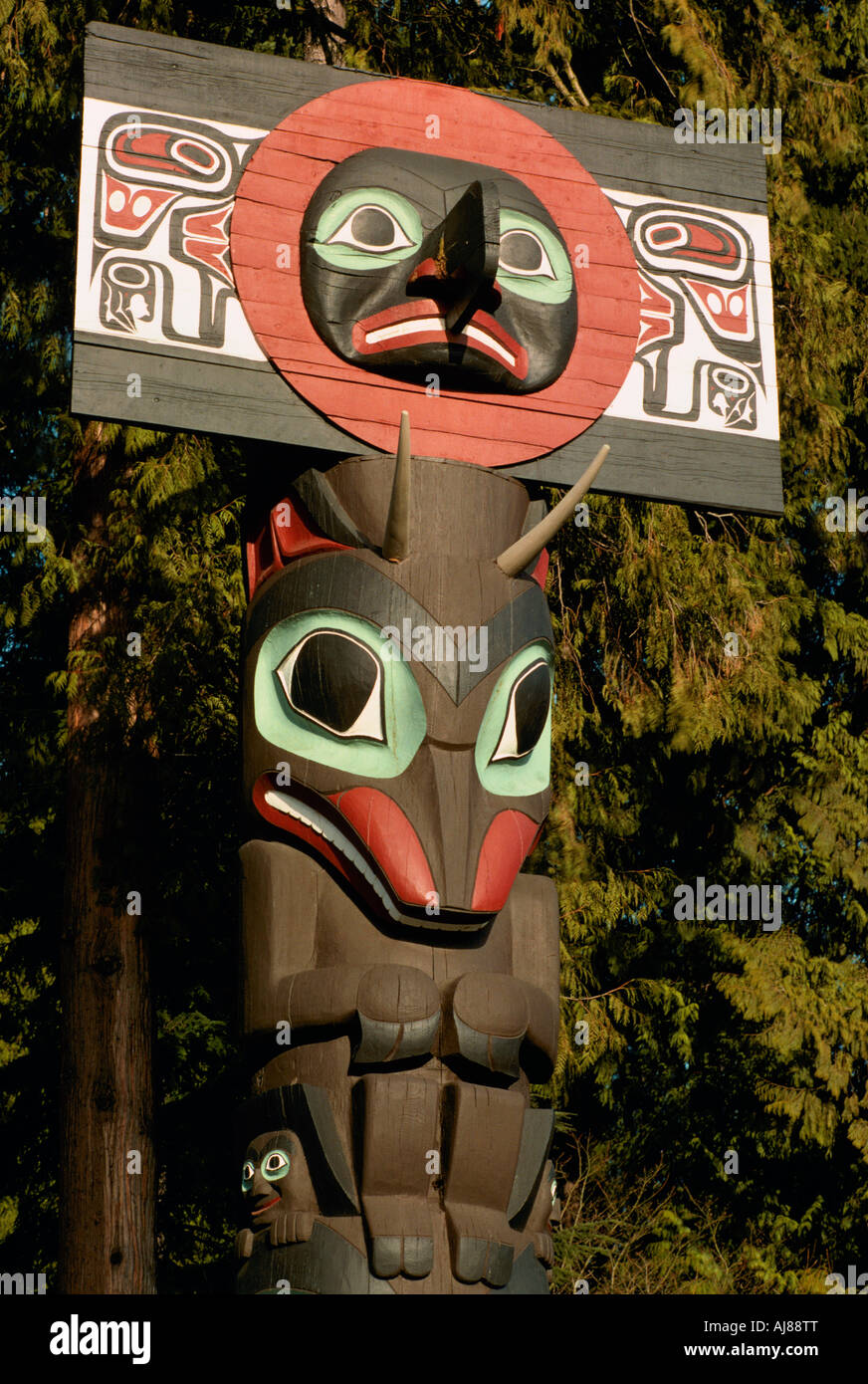 Haida Totem Pole at Brockton Point, Stanley Park, Vancouver, BC ...