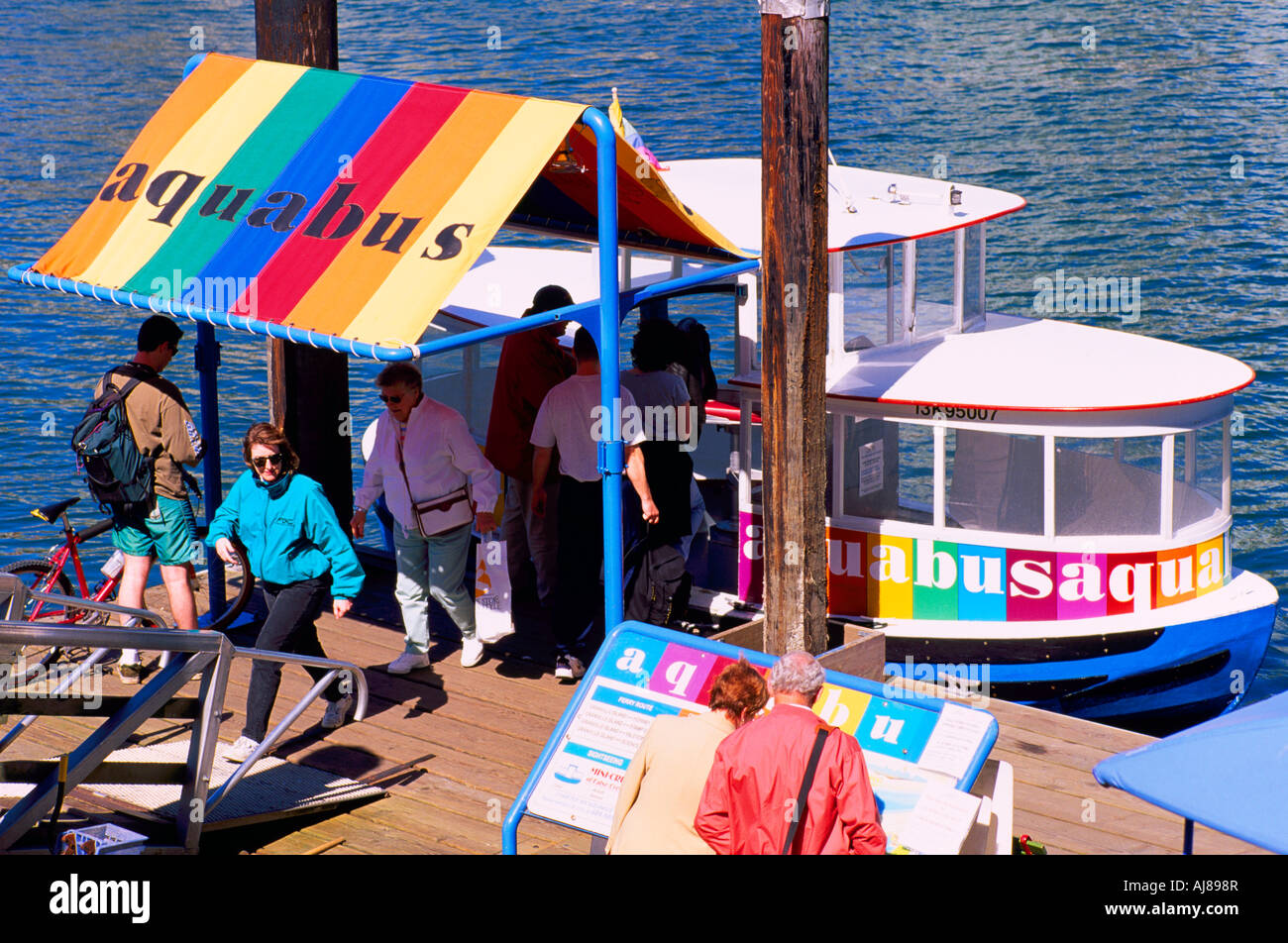 Aquabus Neighbourhood Ferry in False Creek at Granville Island ...