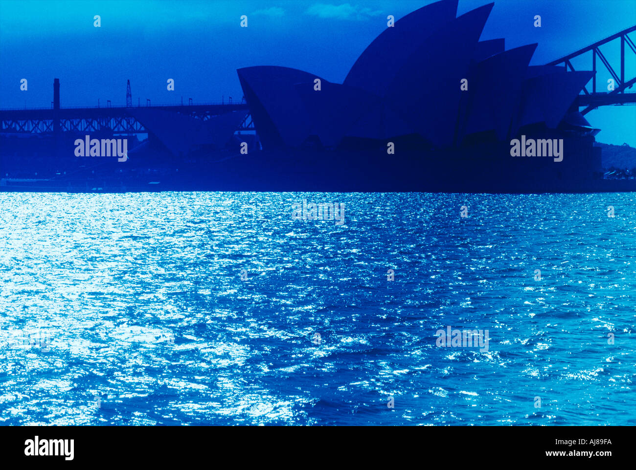 Blue toned Sydney Opera House, Australia Stock Photo - Alamy