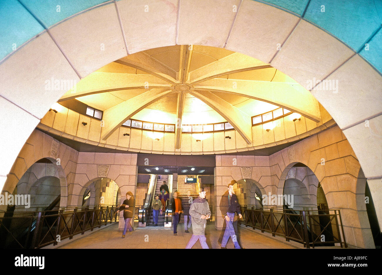 Lille, France, Group People Walking, in Subway Archway, Architecture in ...