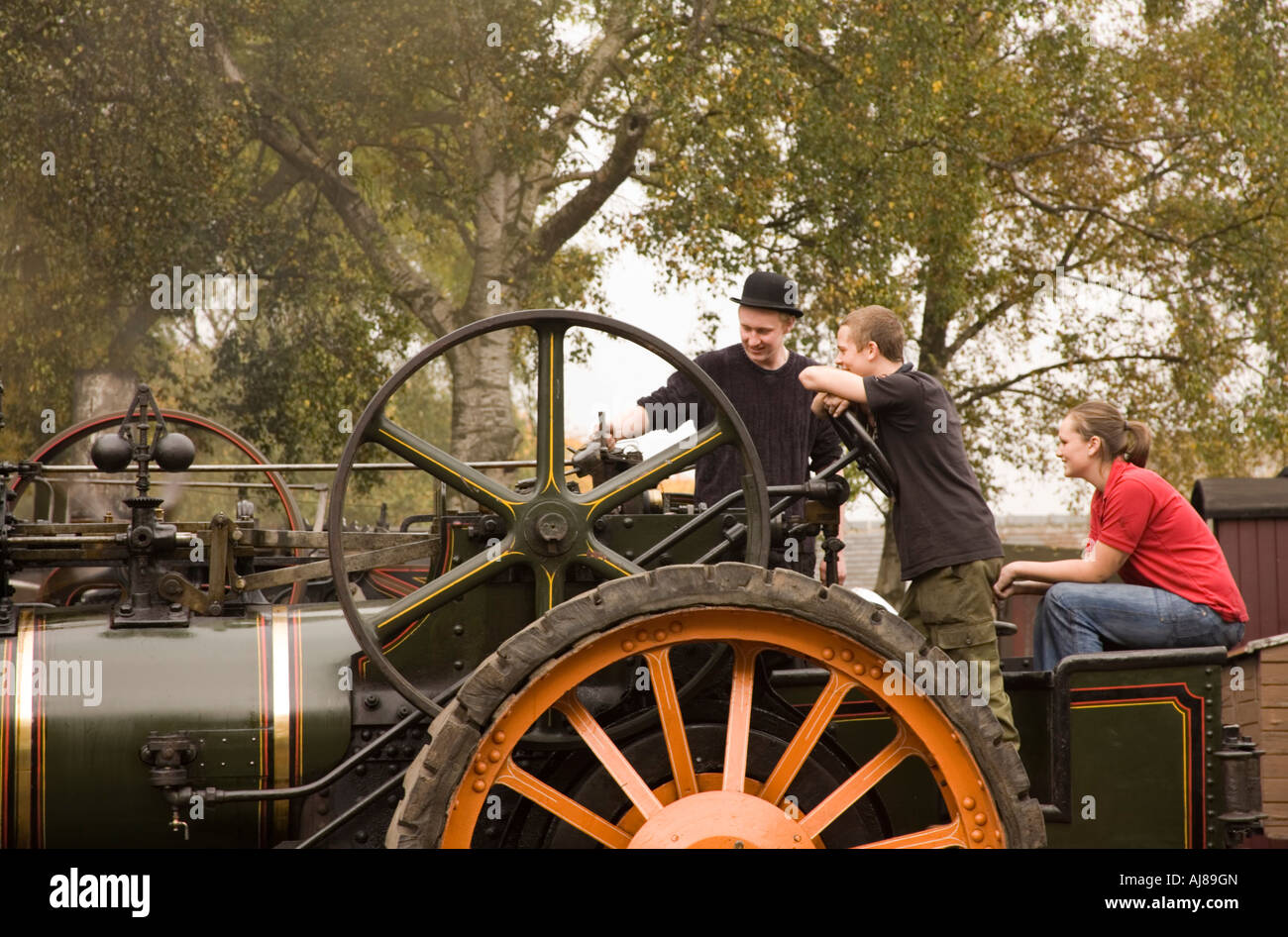Steam powered vehicles at a rally at Dracyott in the Clay Staffordshire ...