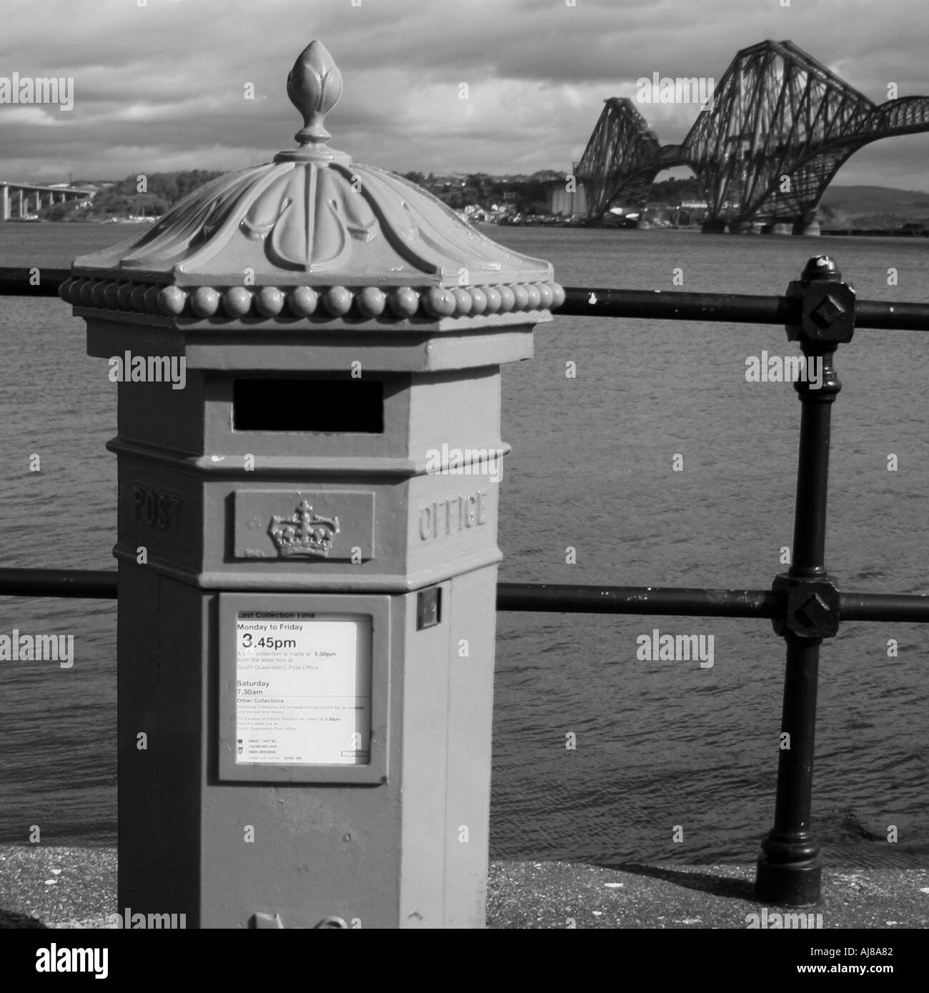Post box on the firth of forth Stock Photo - Alamy
