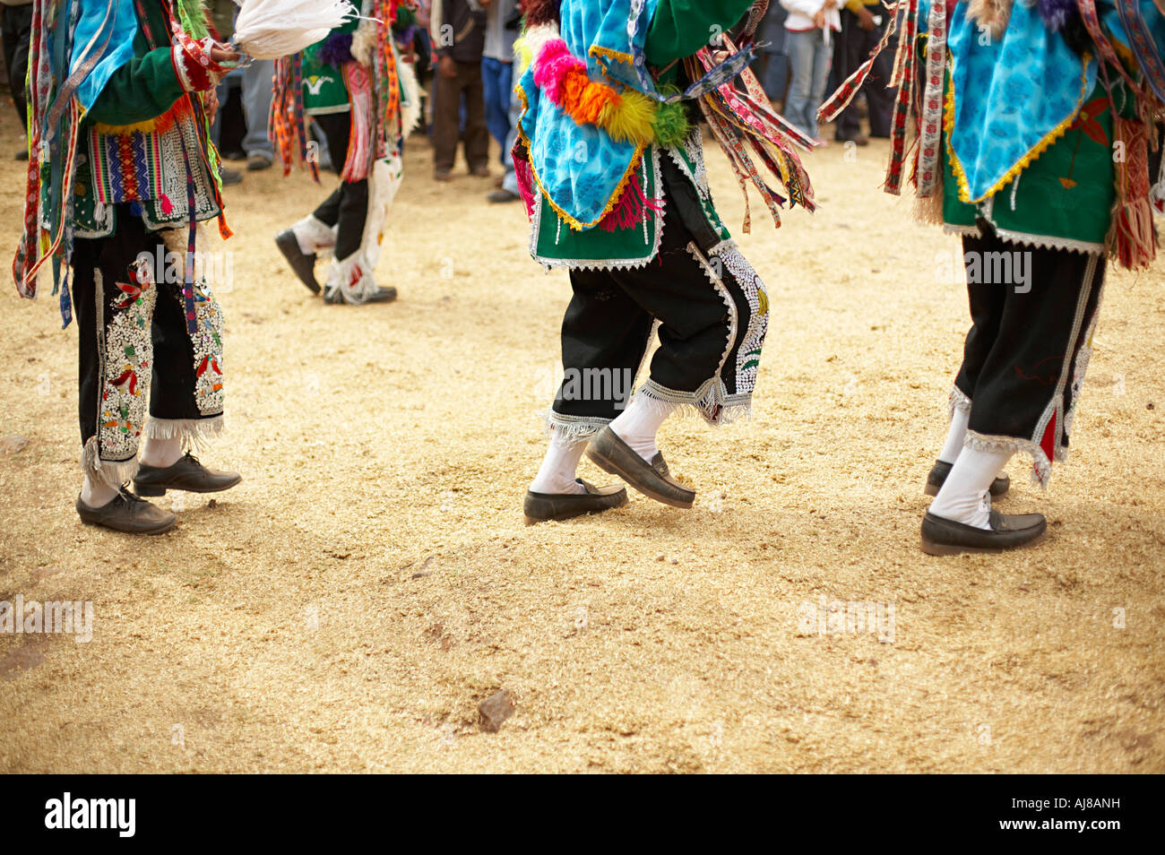 Traditional dancers performing at the Huacarpay festival of San ...