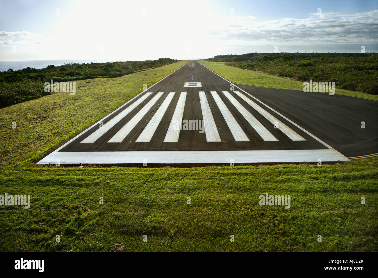 Aerial view of airplane landing field on Maui Hawaii Stock Photo - Alamy