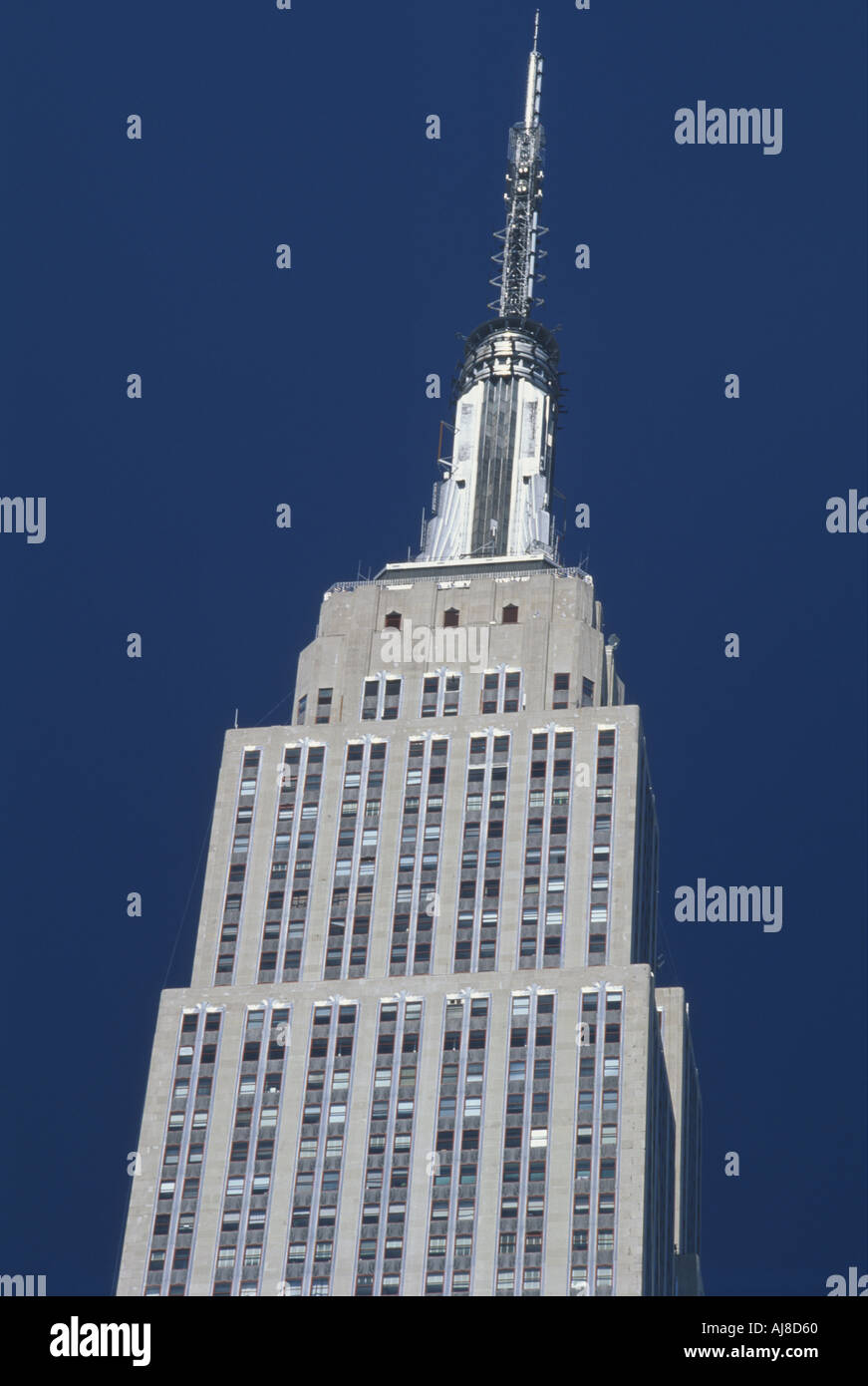Detail of the exterior of the Empire State Building New York USA Stock ...