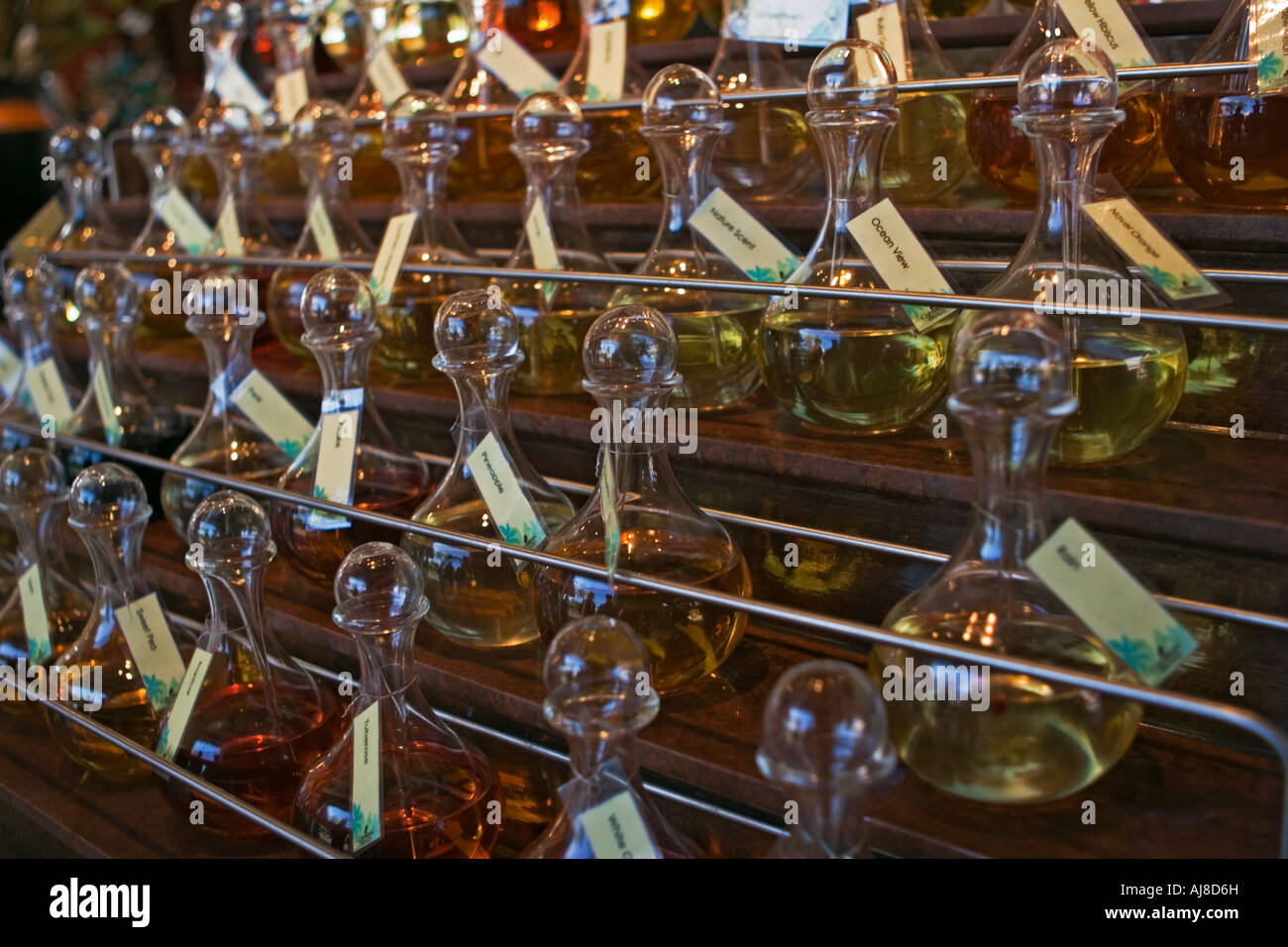 Jars of essence Stock Photo - Alamy