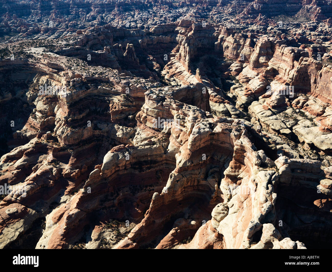 Aerial view of Utah Canyonlands with landforms Stock Photo - Alamy