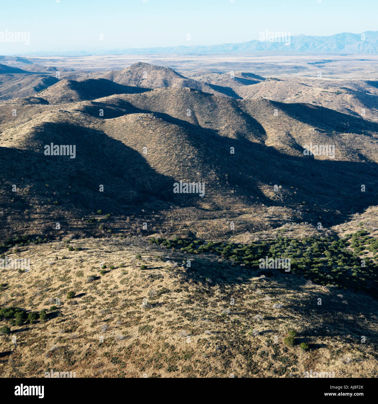 Aerial view of Arizona landscape with mountain range Stock Photo - Alamy