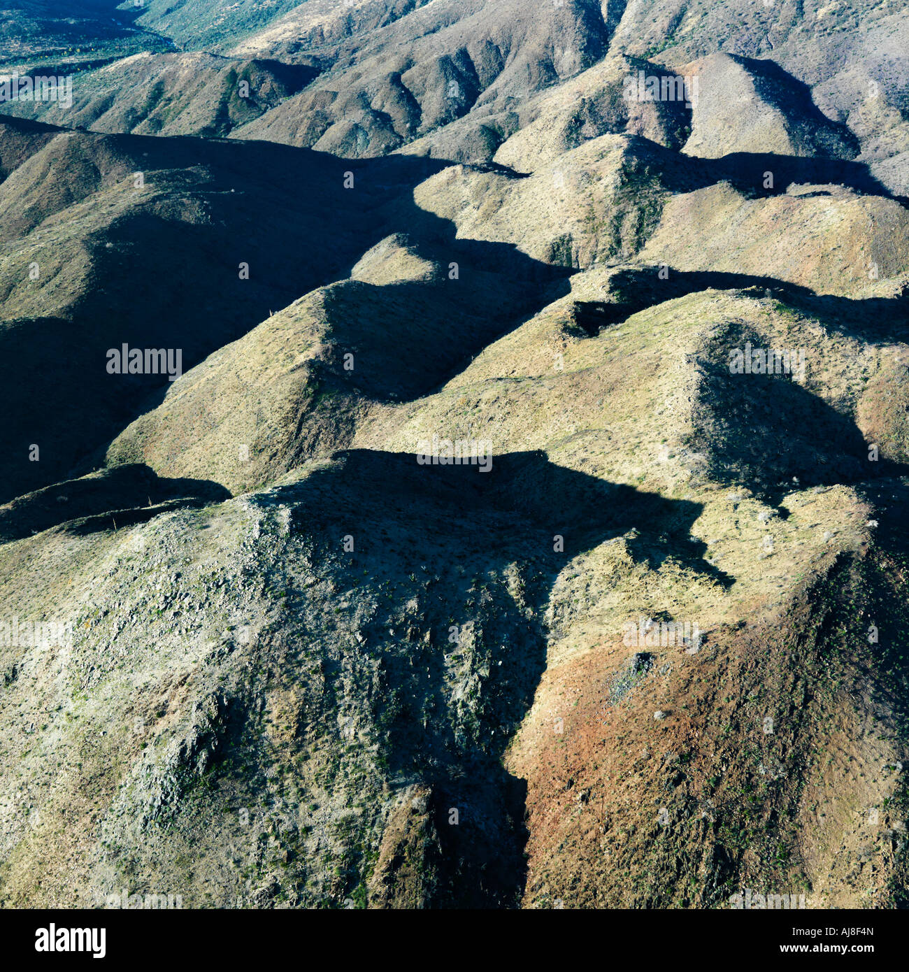 Aerial view of Arizona landscape with mountain range Stock Photo - Alamy