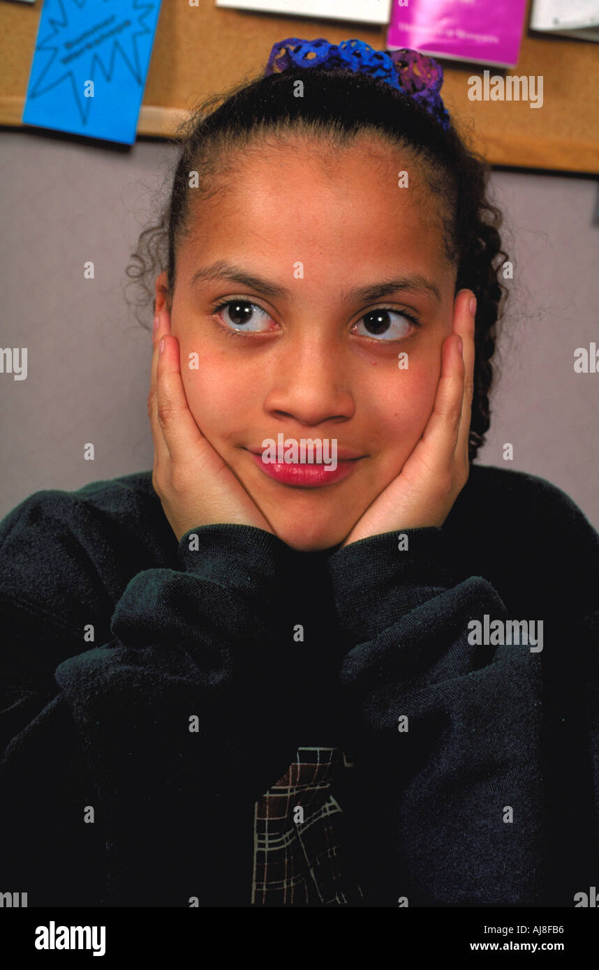 Portrait thinking child express hi-res stock photography and images - Alamy