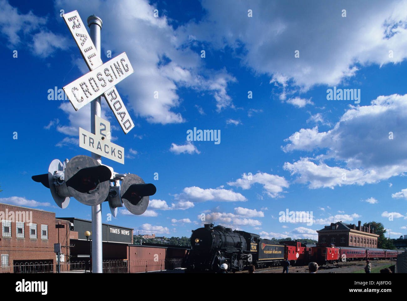 USA Maryland Cumberland Steam train of Western Maryland Scenic Railroad ...
