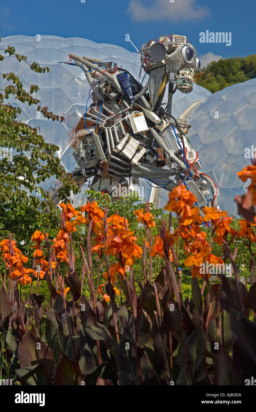 The Eden Project Cornwall Wee Man constructed from recycled electrical ...