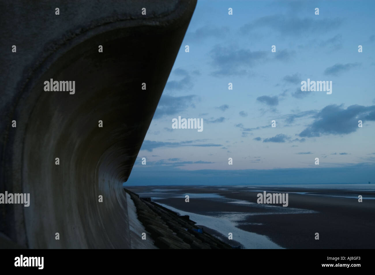 Sea Wall Blackpool Stock Photo - Alamy