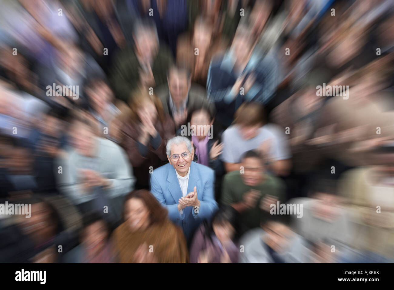 Crowd of people, zoom effect Stock Photo - Alamy